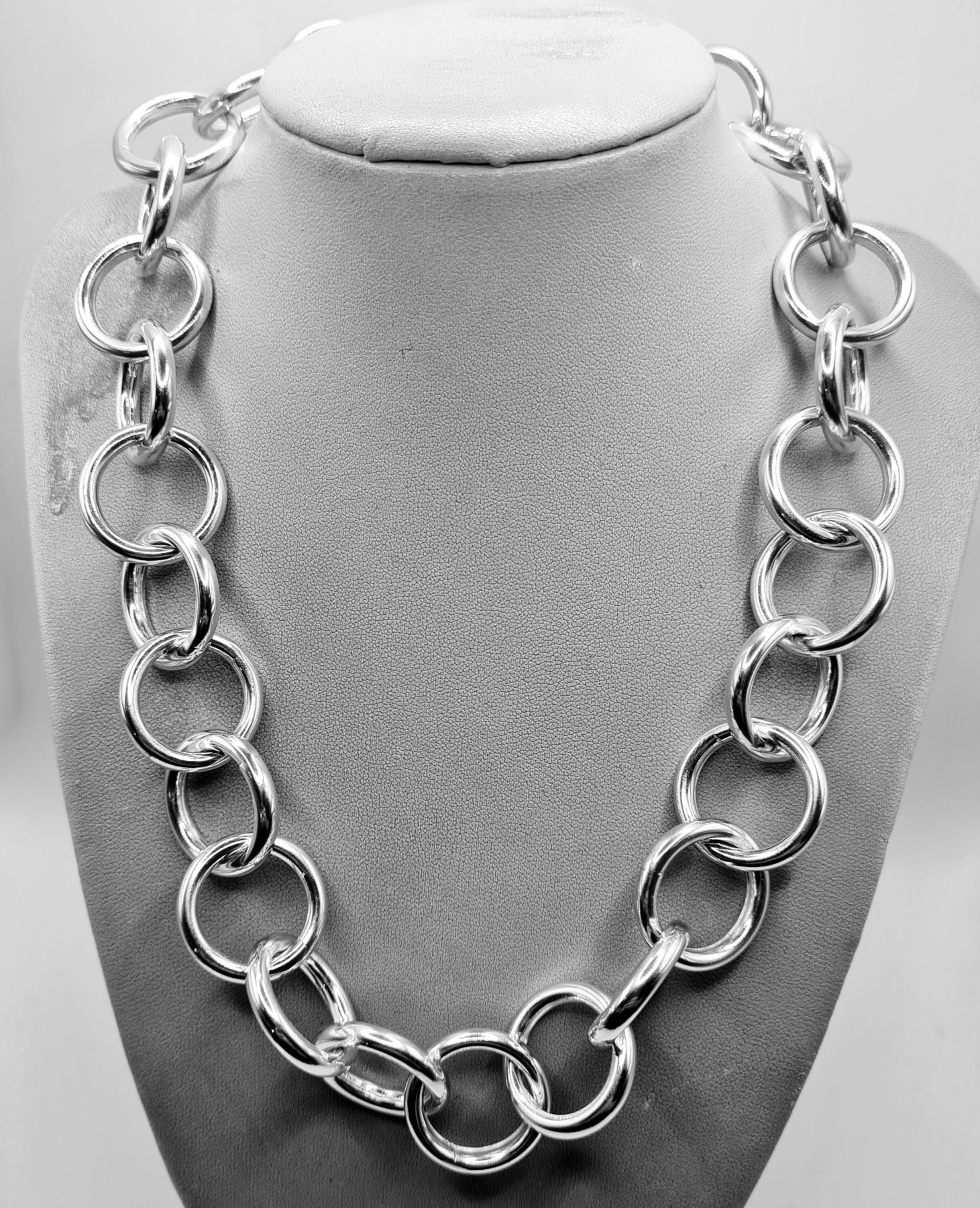 Heavy Round Link Necklace - Salsa Silver Jewellery