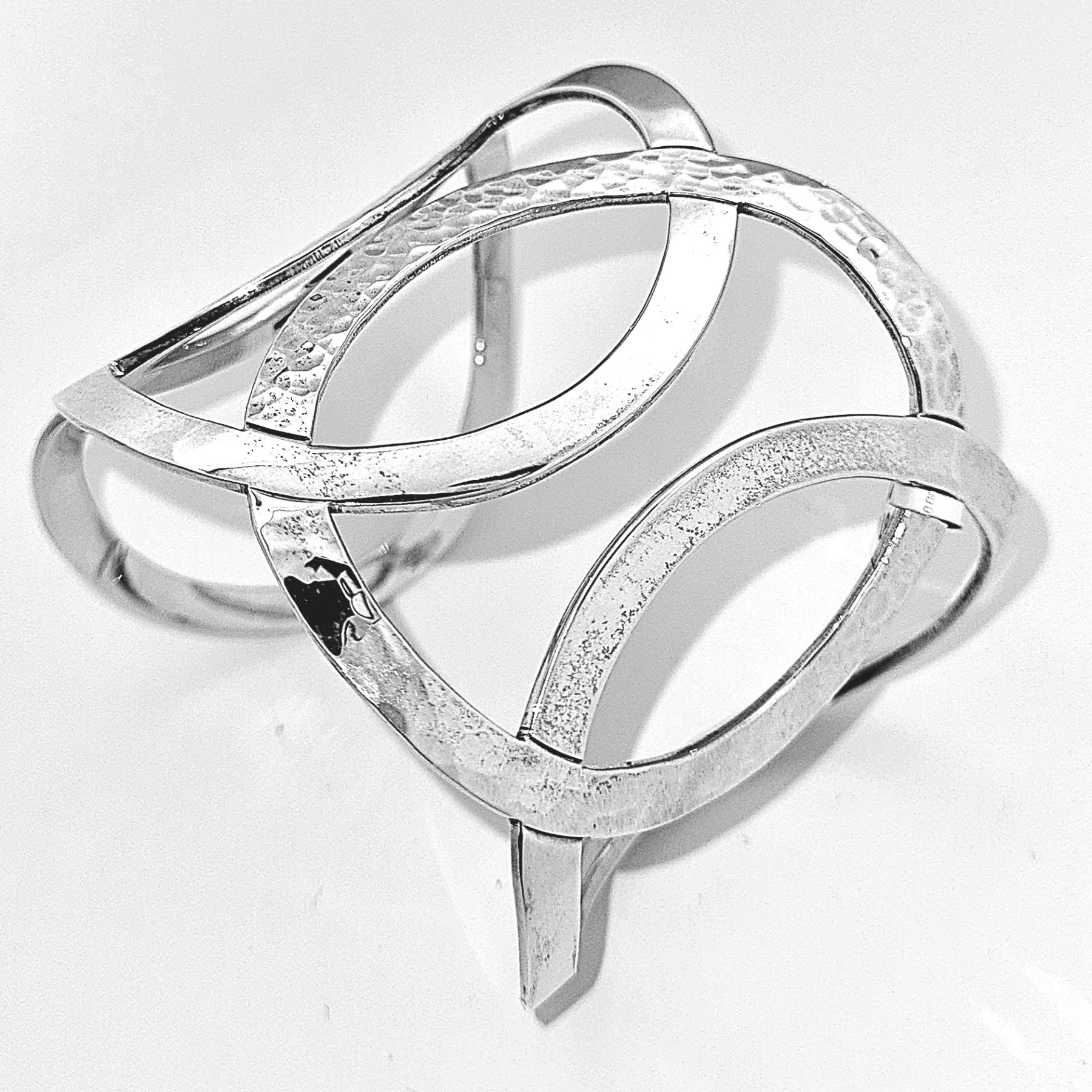 Wide Cuff with Open Rings - Salsa Silver Jewellery