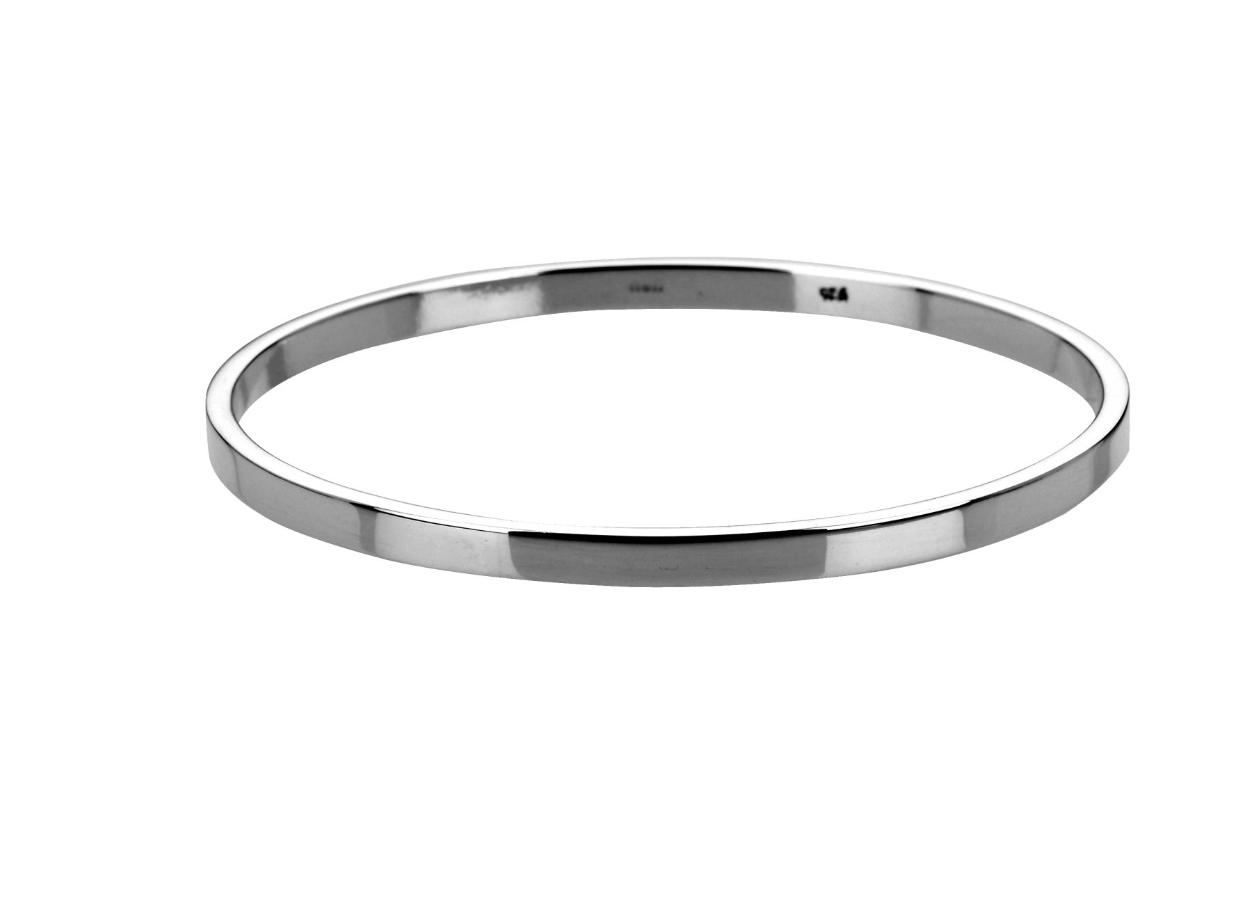 Solid Square Cut Full Bangle - Salsa Silver Jewellery